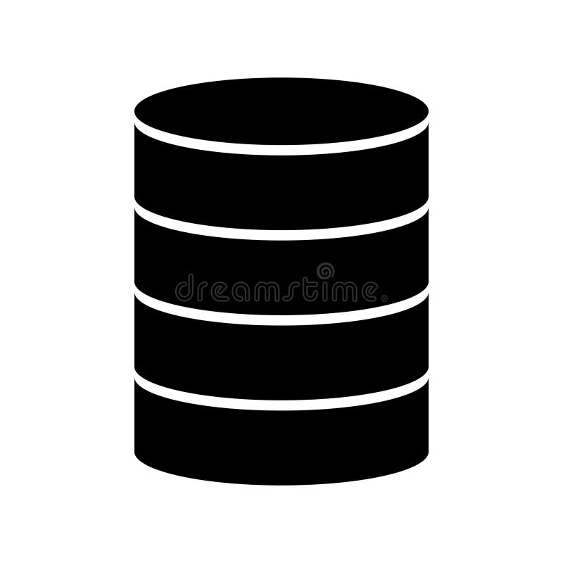 Database Black Icon. Web Hosting Design Stock Vector - Illustration of ...