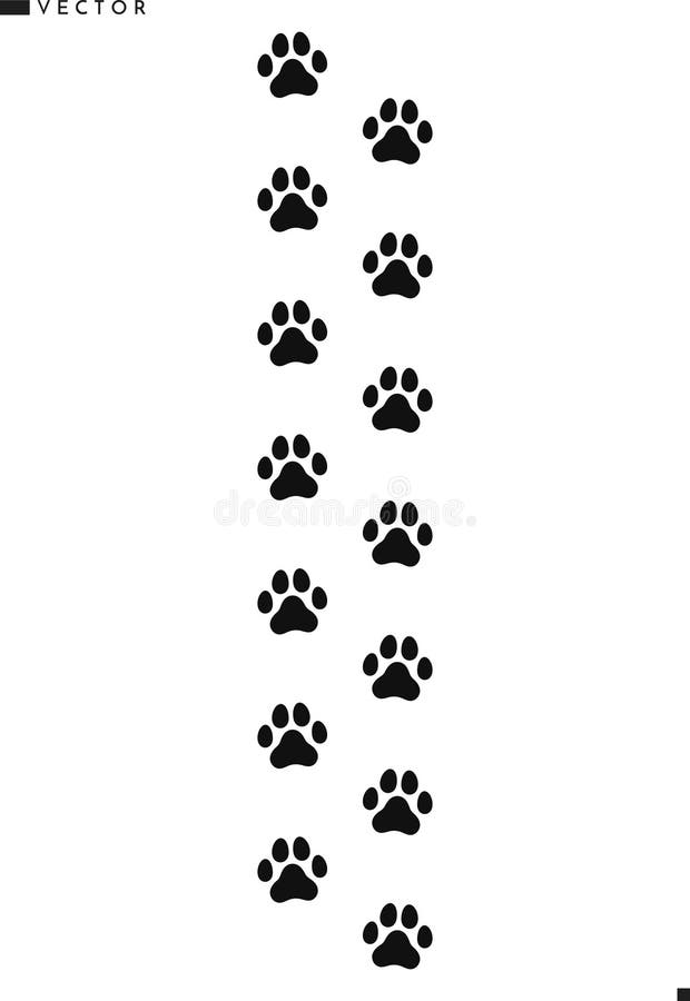 Cat Paw Print Vector. Kitten Paw Print Stock Vector - Illustration of ...