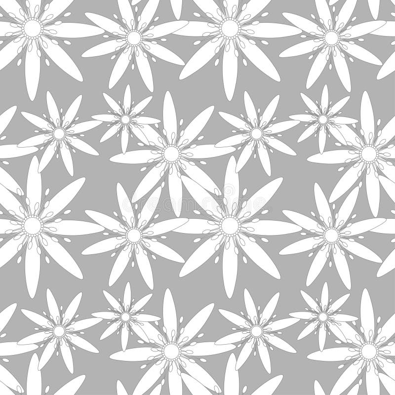 Grey Flower Pattern