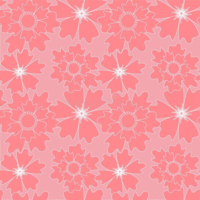Coral Floral Seamless Pattern Stock Vector Illustration Stock Vector ...