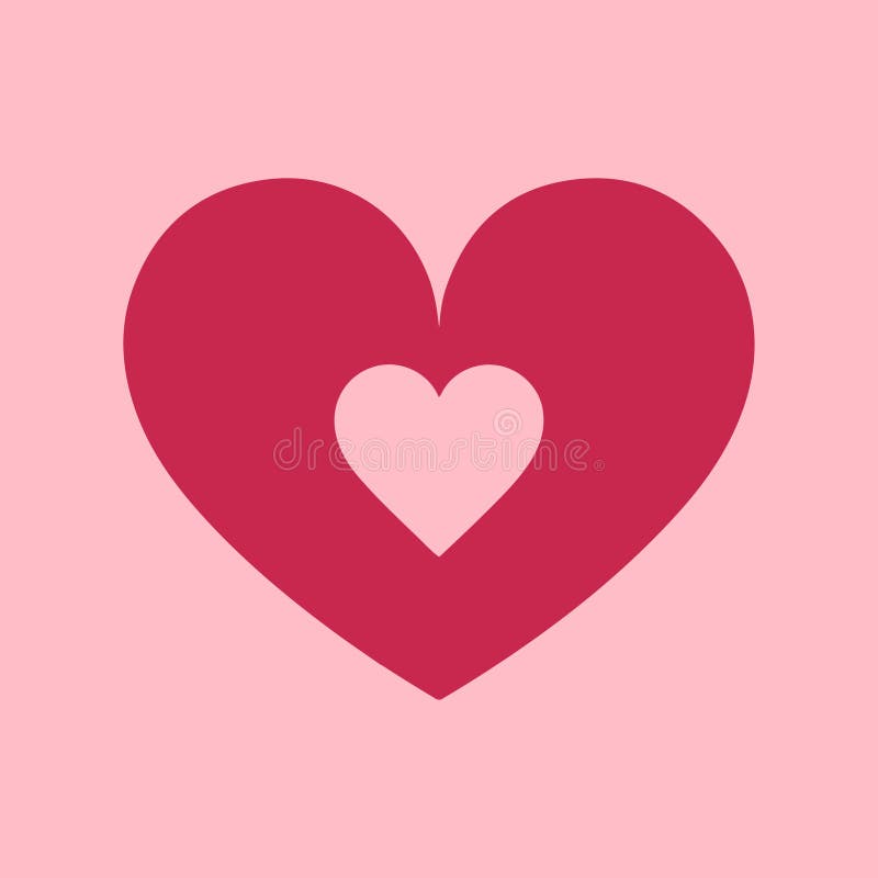 Simple, Overlapping Hearts Graphic Design Stock Illustration ...