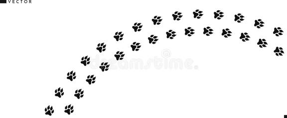 Wolf paw print stock vector. Illustration of walk, track - 359210115
