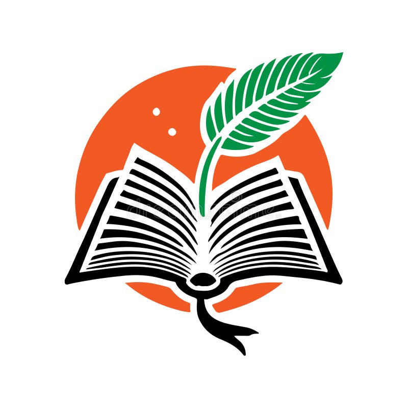 Open Book with Green Leaf Symbolizing Knowledge and Growth Stock Vector ...