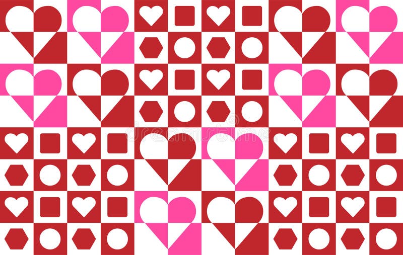 Valentine Pattern Seamless Fabric Valentine Day. Abstract Art Heart ...