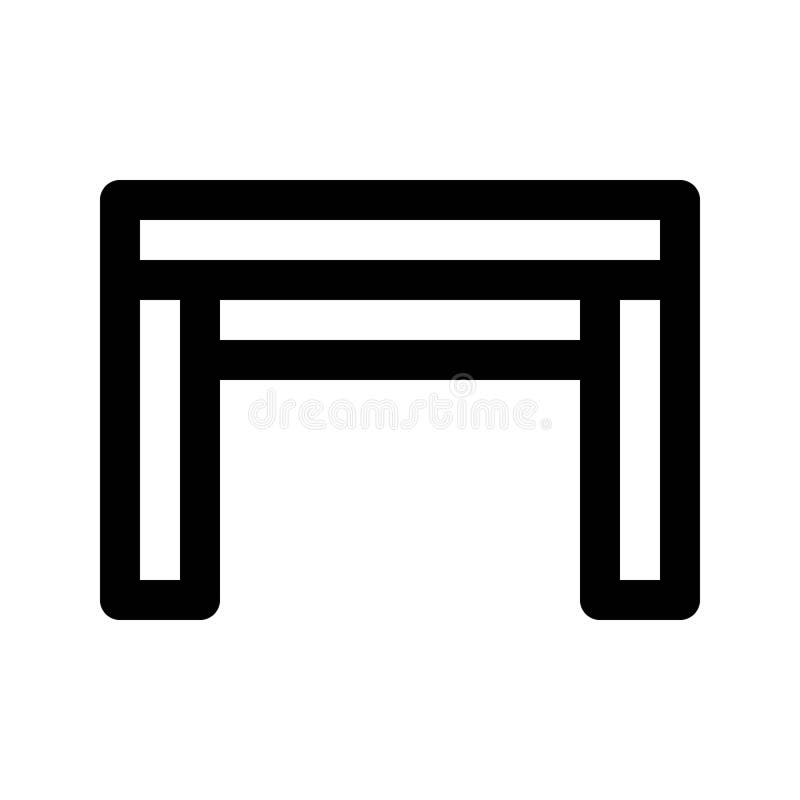 Table Outline Style Icon stock vector. Illustration of modern - 360586281