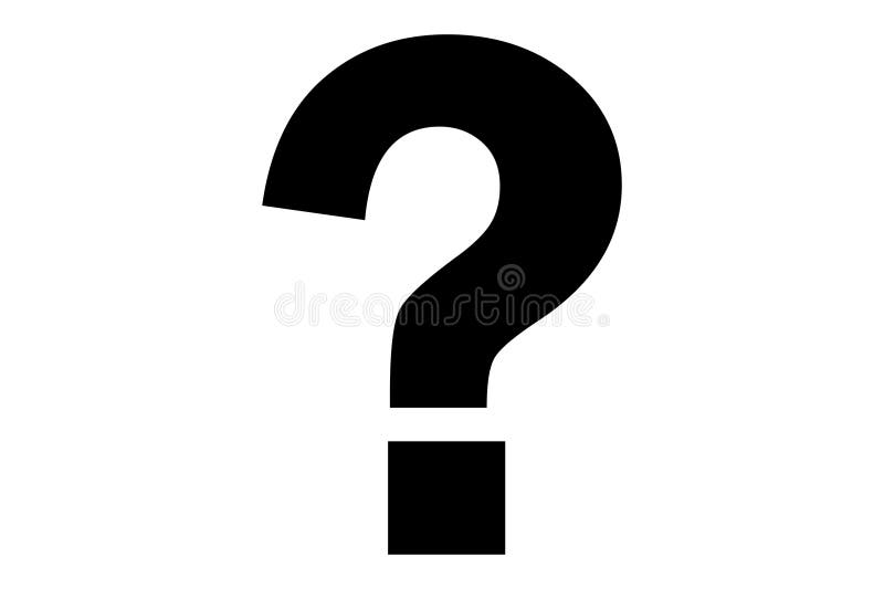 Black Question Mark Symbol on a White Background, Representing Inquiry ...