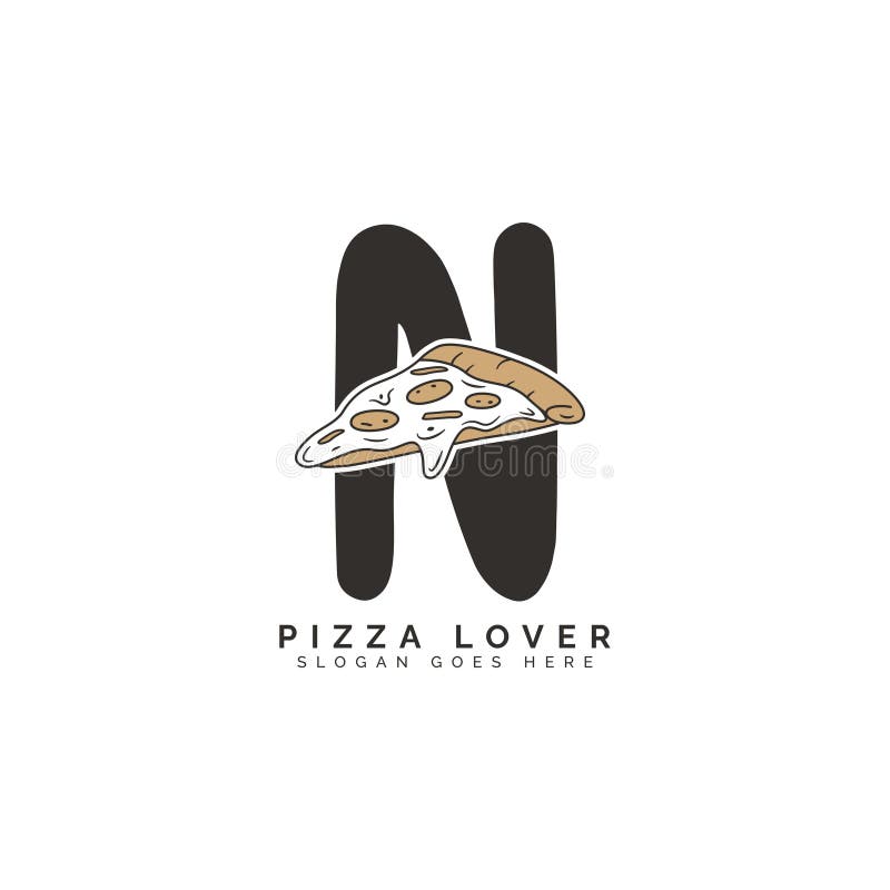 Letter N Pizza Logo Design. Alphabet N Pizza Concept Icon Stock Vector ...