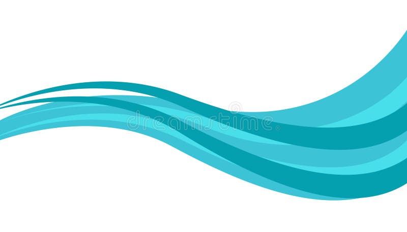 Business Wave Banner Background. Blue Wave Curve Shape. Digital Curve ...
