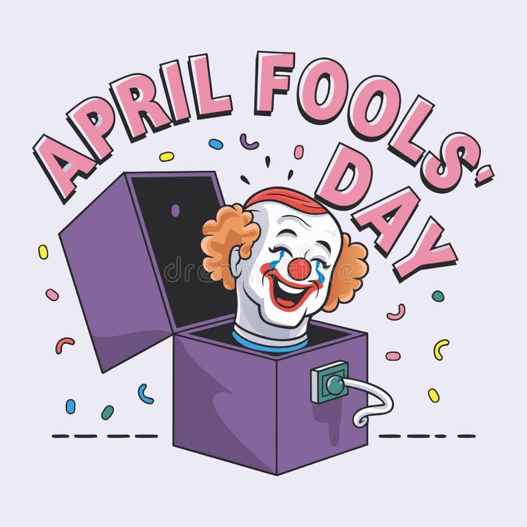 Colorful and Humorous April Fool S Day Vector Design for Greeting Cards ...