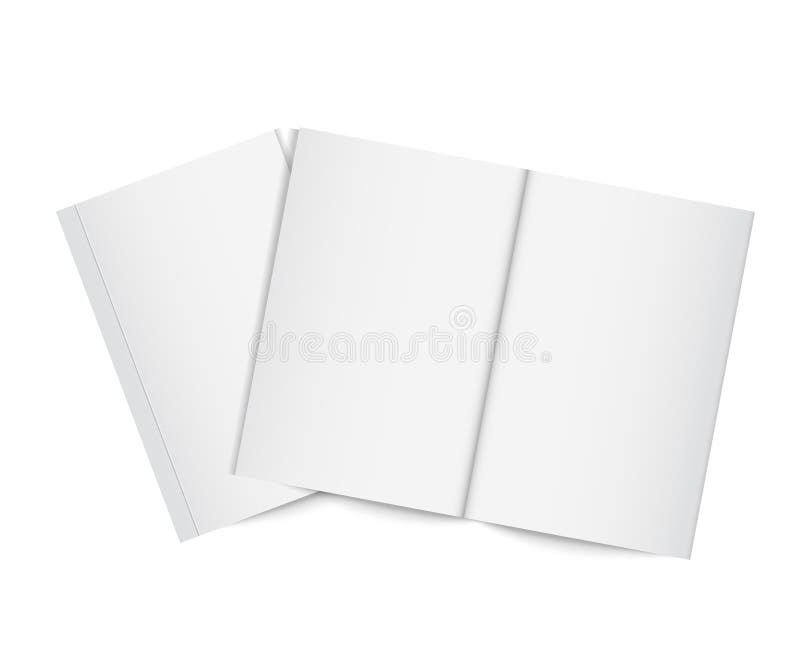 Vector Mockup of Two Thin Books with Insulated Paperback. Stock Vector ...