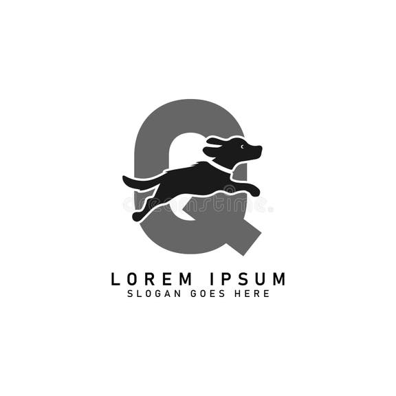 Initial Letter Q Dog Logo. Alphabet Q Dog Design Vector Illustration ...