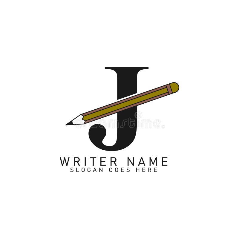 Letter J Pencil Logo Design. Alphabet J Lead Pencil Icon Stock Vector ...