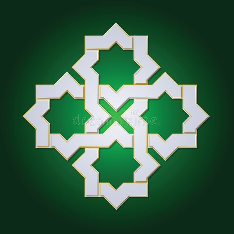 The Three-dimensional Shape of an Octagonal Star. Stock Vector ...