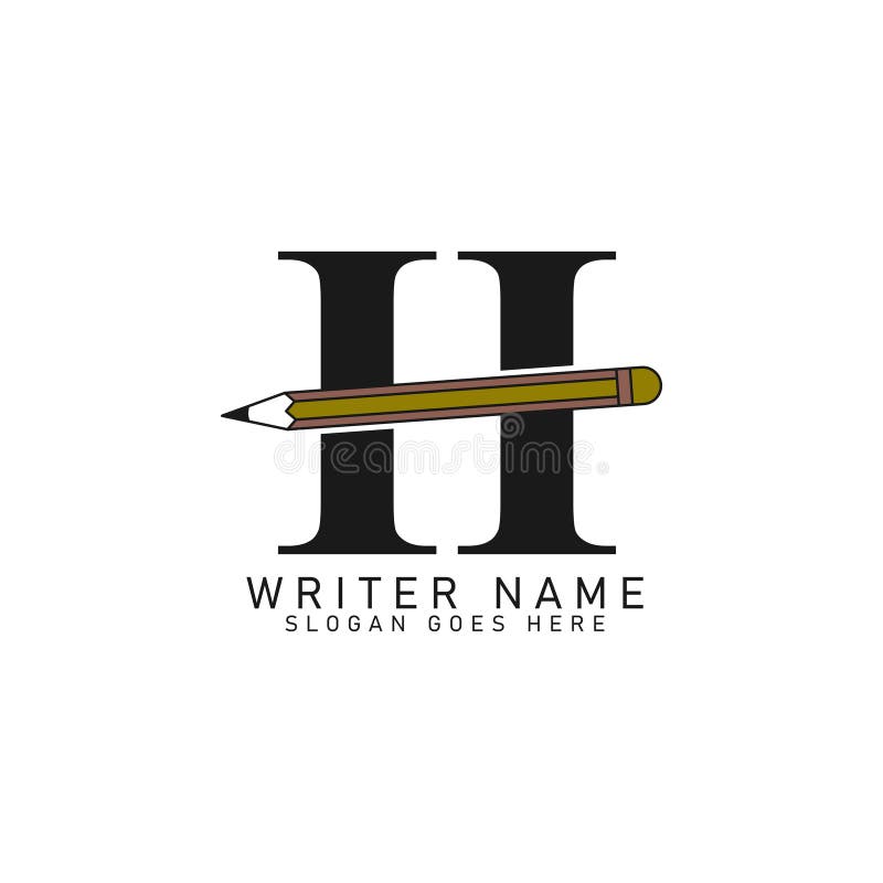 Letter H Pencil Logo Design. Alphabet H Lead Pencil Icon Stock Vector ...