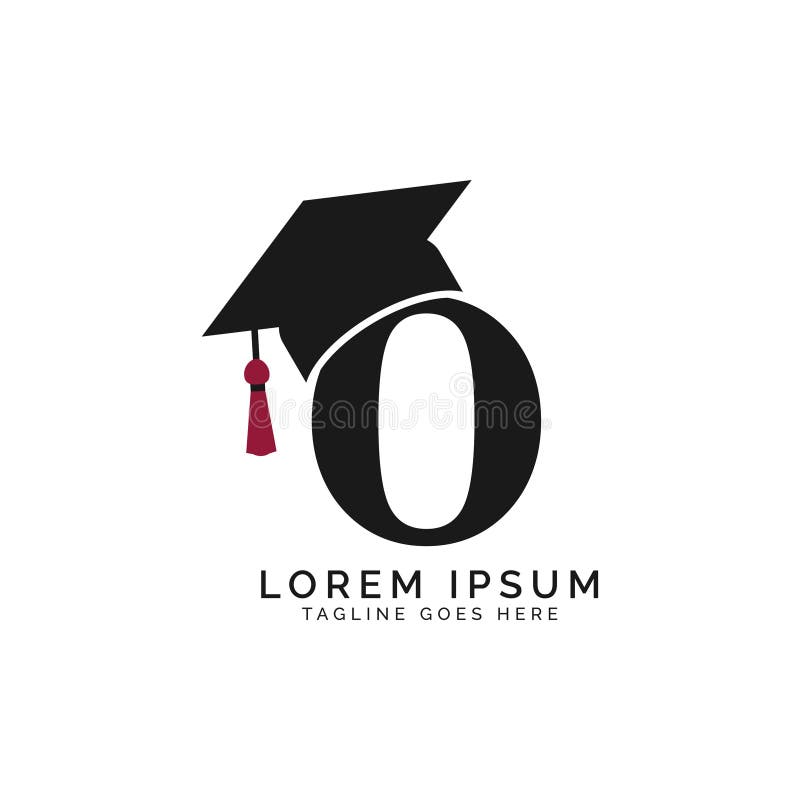 Letter O with Graduation Cap Logo. Alphabet O Education Hat Icon Stock ...