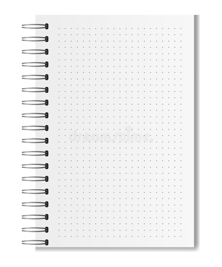 Vector Realistic Open Notebook with Dots. Stock Illustration ...