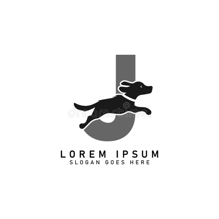 Initial Letter J Dog Logo. Alphabet J Dog Design Vector Illustration ...