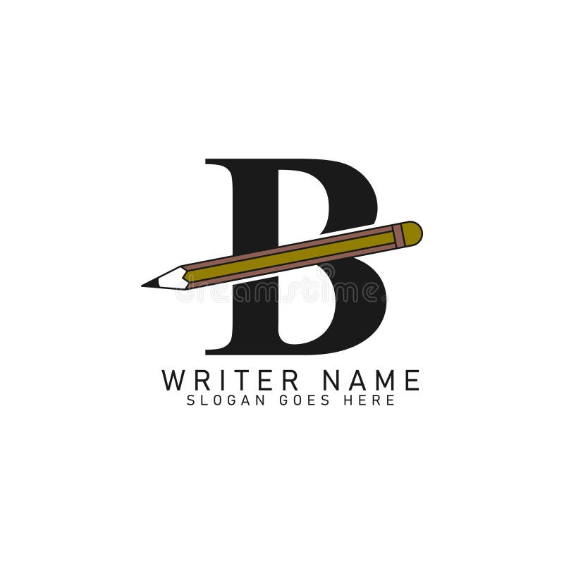 Letter B Pencil Logo Design. Alphabet B Lead Pencil Icon Stock Vector ...