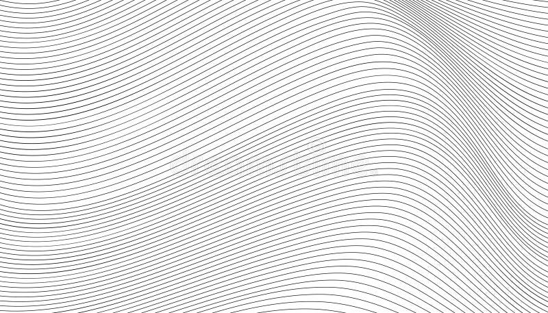 Multiple Wavy Line. Black Wavy Line Seamless Pattern Stock Illustration ...