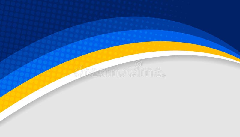 Blue and Yellow Wavy Shape Background. Modern Stylish Yellow and Blue ...