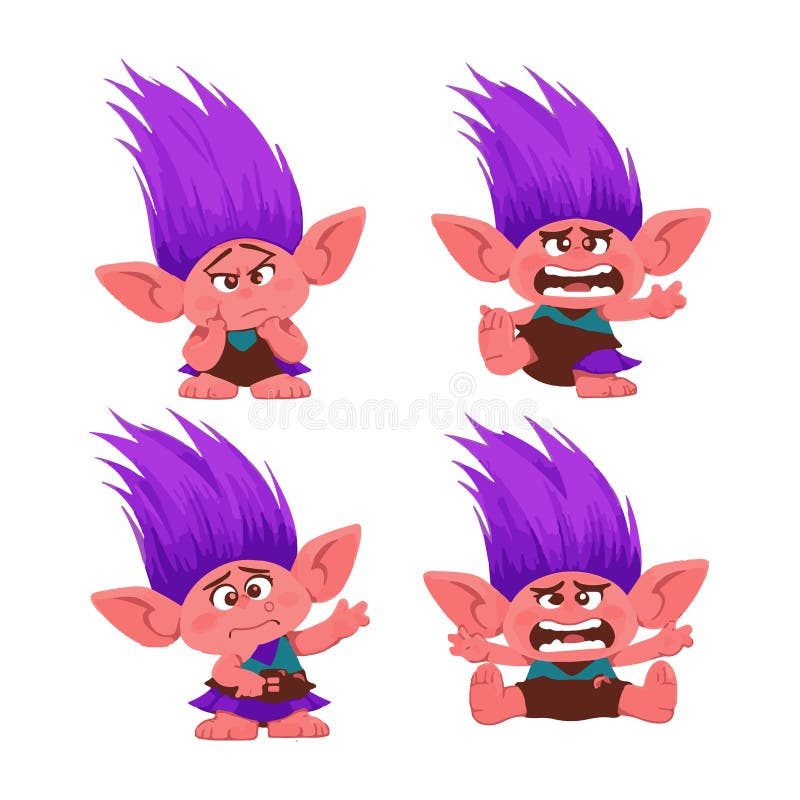 Cartoon Troll Showing Distress and Surprise Art & Illustration Stock ...