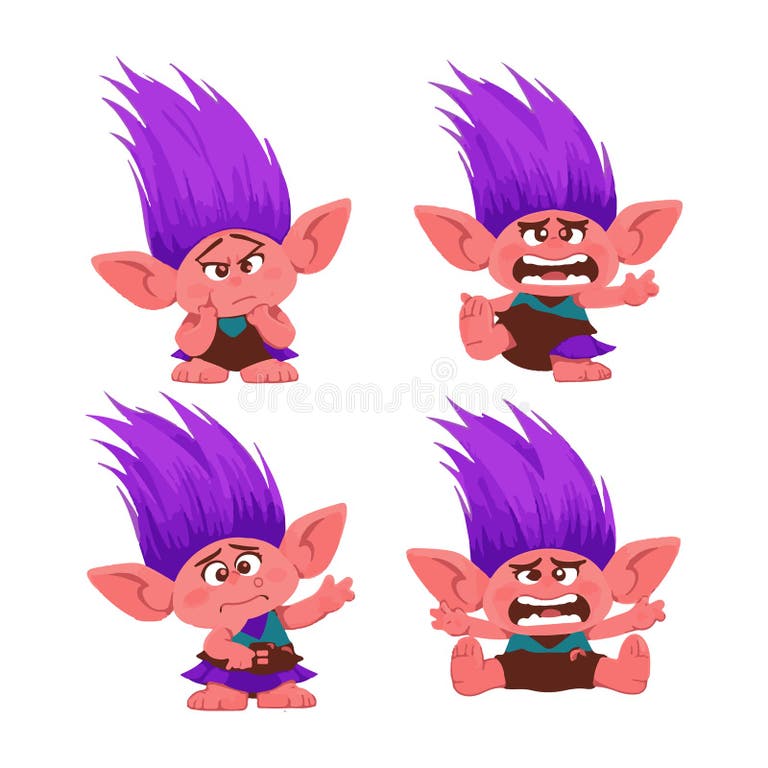 Cartoon Troll Showing Distress and Surprise Art & Illustration Stock ...