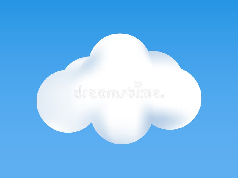 White Cloud Icons Against a Blue Gradient Background. Stock Vector ...