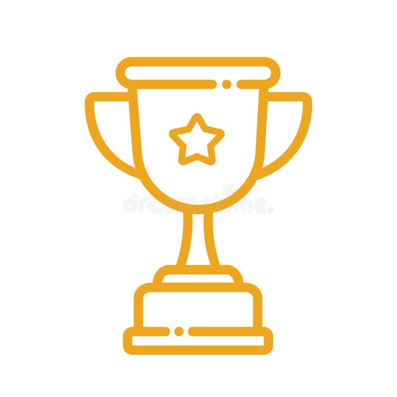 Golden Trophy Cup Icon for Achievement and Success Stock Vector ...