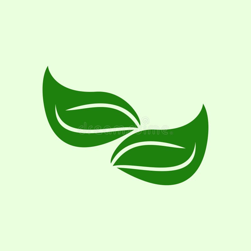 Green Leaf Ecology Nature Element Icon Design. Eco Friendly Icon Stock ...