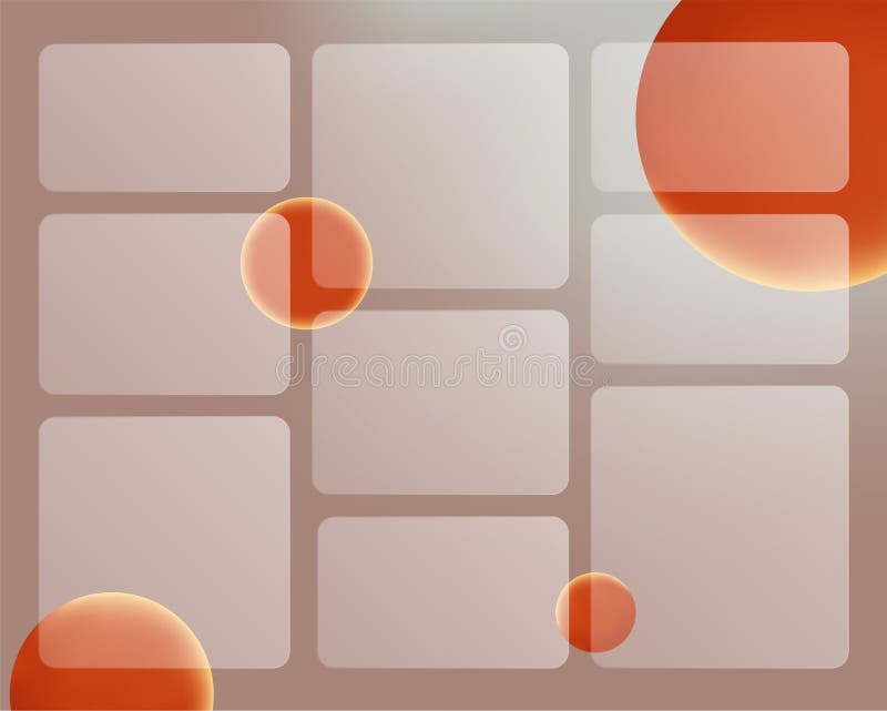 Trendy Bento Grid Layout Style Brick Ui UX Templates. Stock Vector ...