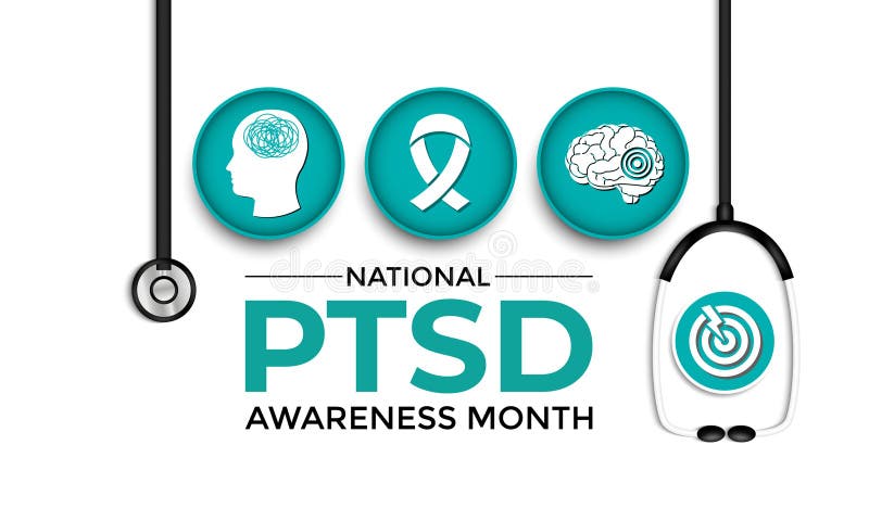 National PTSD Awareness Month is June. Health Awareness Vector ...