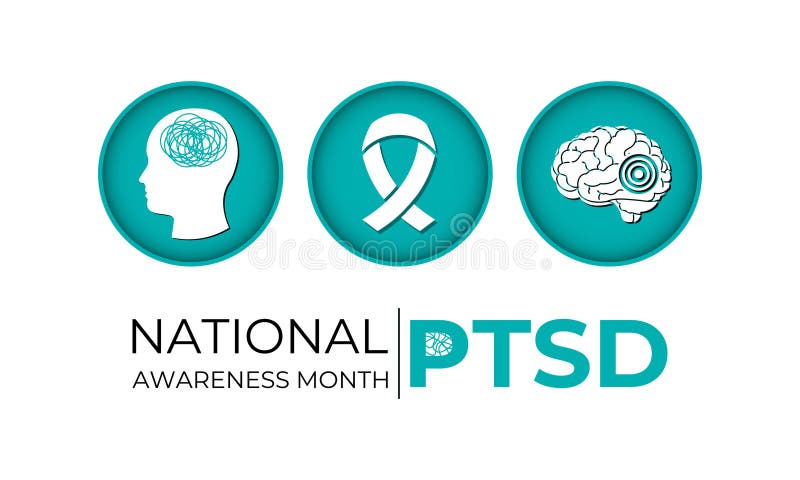 National PTSD Awareness Month is June. Health Awareness Vector ...