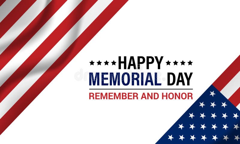 Memorial Day , Remember and Honor Banner Vector Illustration. American ...