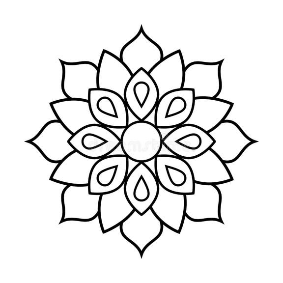 Vector Simple Minimalistic Mandala Exploration of Form, Flow, and ...