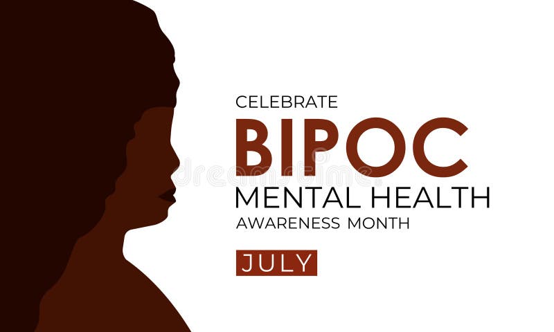 Bipoc Mental Health Awareness Month July Poster Design. Stock ...