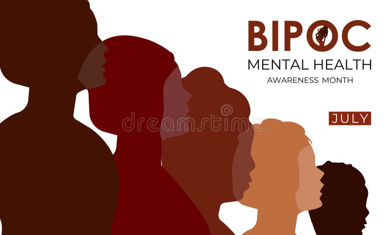 Bipoc Mental Health Awareness Month July Poster Design. Stock ...