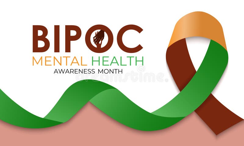 Bipoc Mental Health Awareness Month July Poster Design. Stock ...