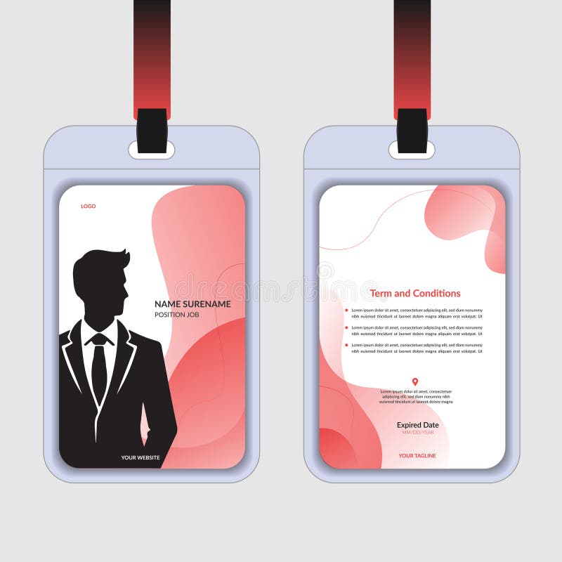 Minimalist ID Card Design Template. Office ID Card Layout. Business ...