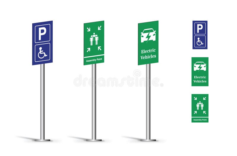 Wayfinding System, Signage Mockup Set Direction Signs Exterior and ...