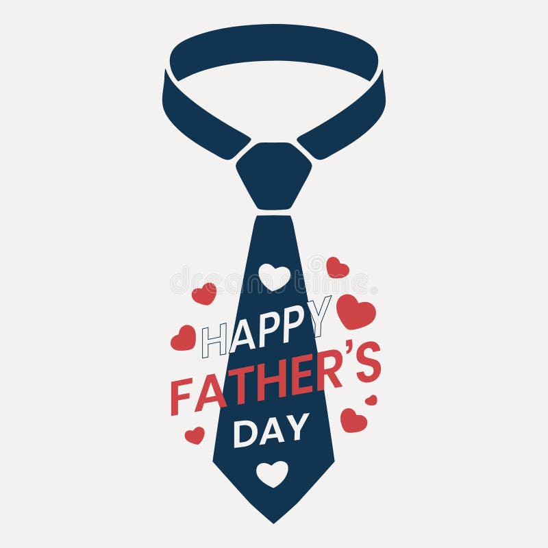 A Blue Necktie with the Text Happy Father S Day in Bold Red Letters ...