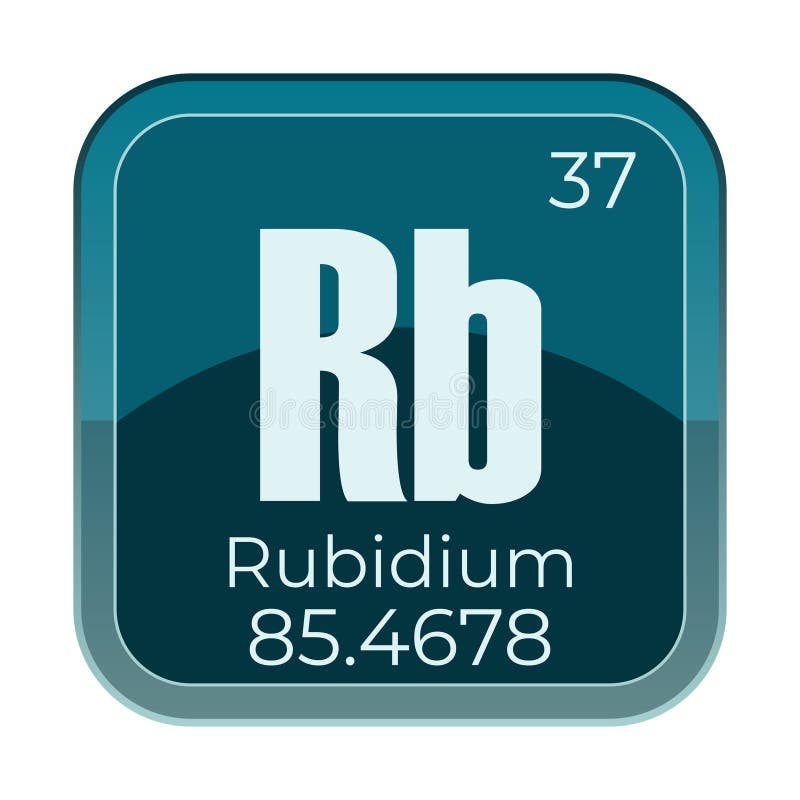 Rubidium chemical element stock vector. Illustration of poster - 382626156
