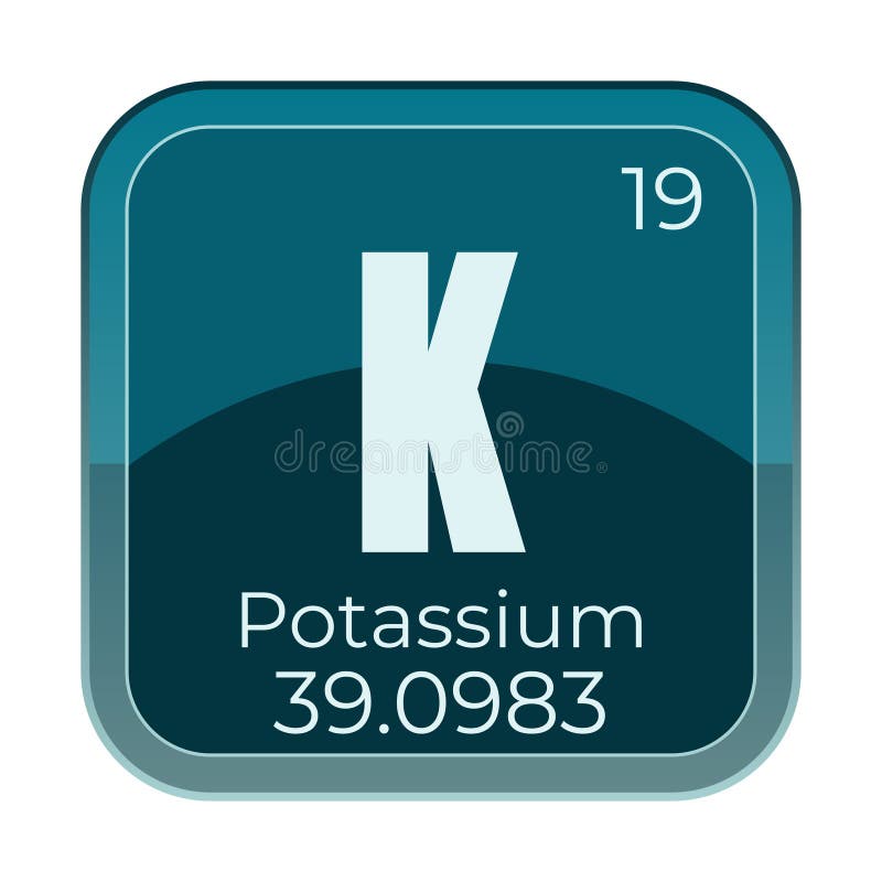 Potassium Symbol and Atom Diagram Potassium Stock Vector - Illustration ...