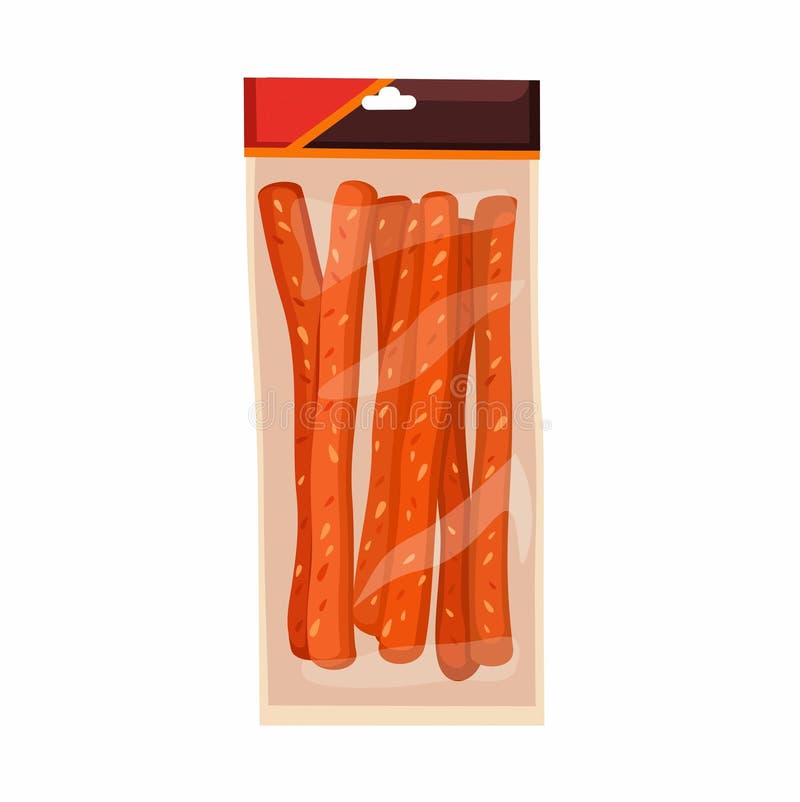 Latiao Spicy Stick Snack. Chinese Food Illustration Vector Stock Vector ...