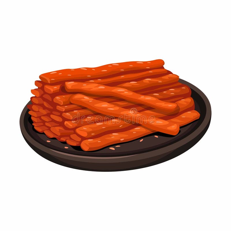 Latiao Spicy Stick Snack. Chinese Food Illustration Vector Stock ...