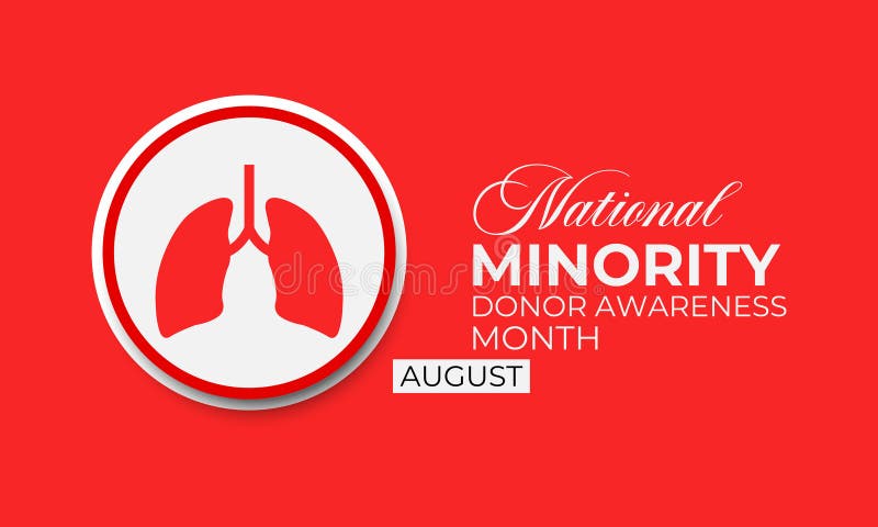 Celebrate National Minority Donor Awareness Month is August. Stock ...