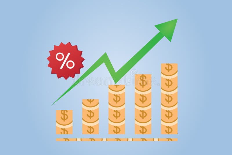 Growing Graph, Bar Chart, Flat Icon Isolated , Flat Design Vector ...