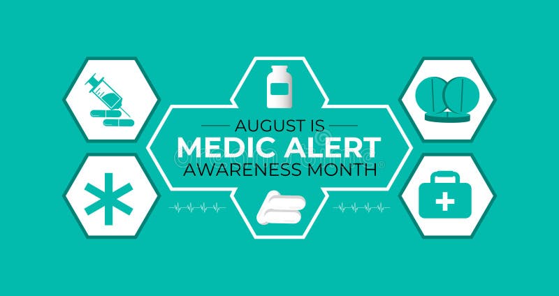 Medic Alert Awareness Month. Promote Emergency Medical ID Safety Stock ...