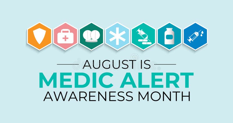 Medic Alert Awareness Month. Promote Emergency Medical ID Safety Stock ...