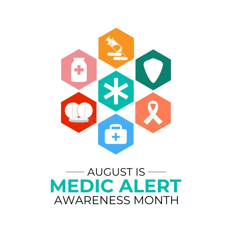 Medic Alert Awareness Month. Promote Emergency Medical ID Safety Stock ...