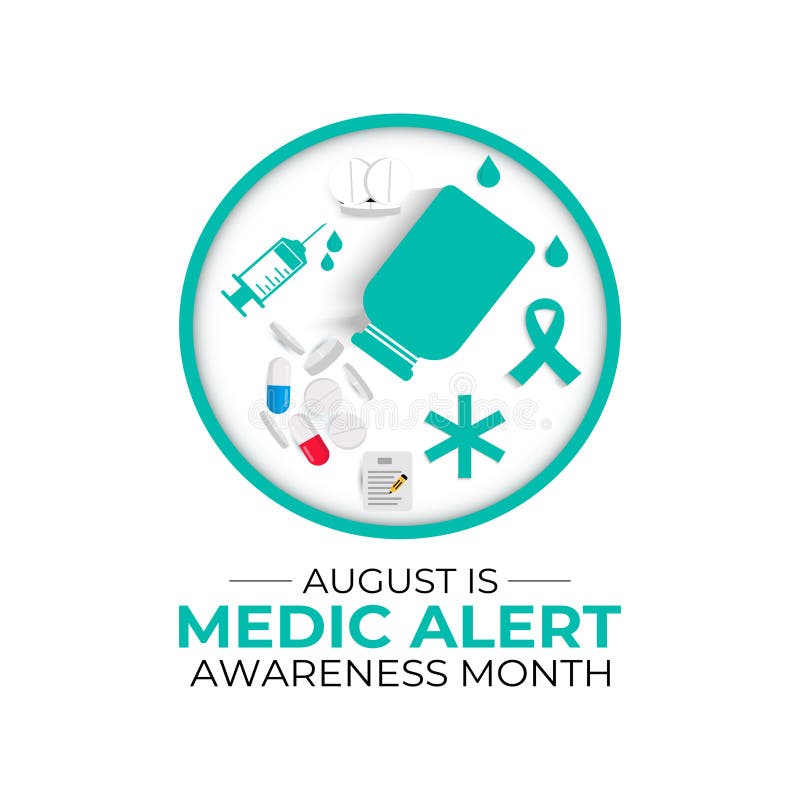 Medic Alert Awareness Month. Promote Emergency Medical ID Safety Stock ...